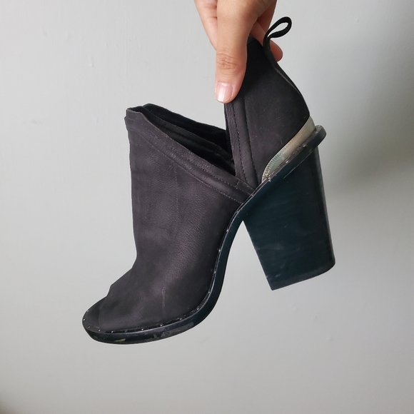 Anthropologie | Shoes | Mercer Edit Cut Out Block Heels Boots Booties ...
